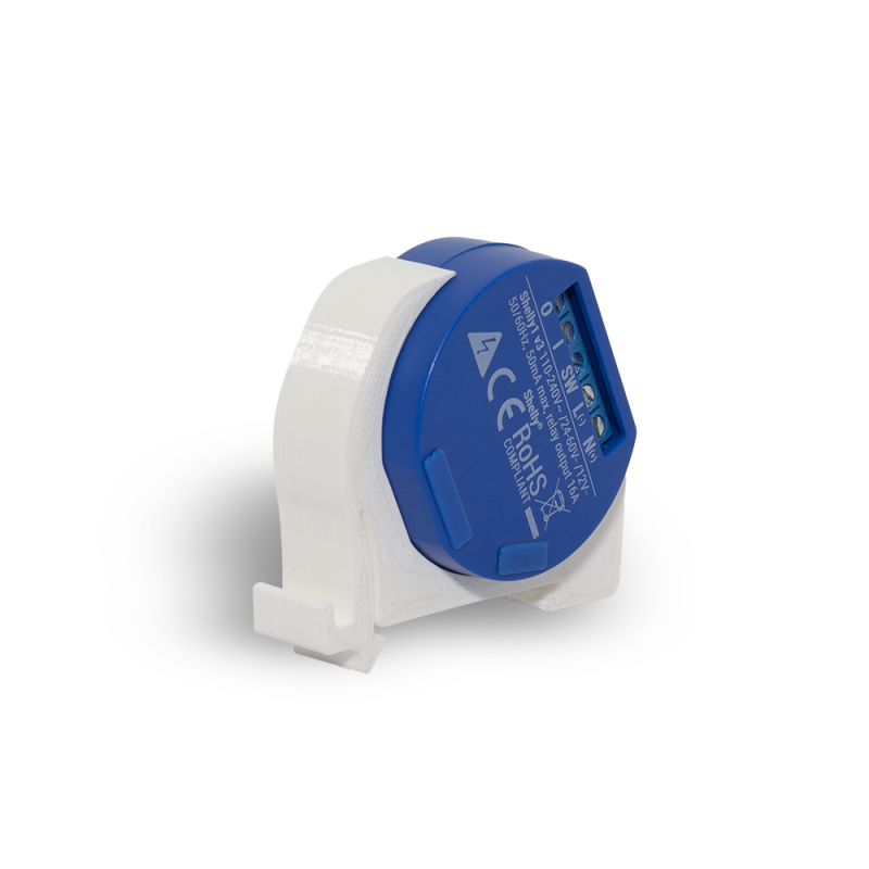 DIN Mini Rail Adapter for Shelly 1 and Shelly 1PM Smart Relay