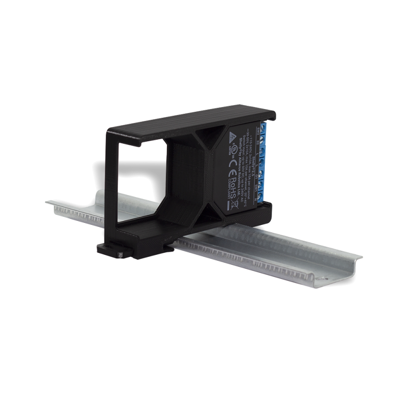 Adaptor dublu sina DIN pentru releu inteligent Shelly 2.5 si Shelly EM