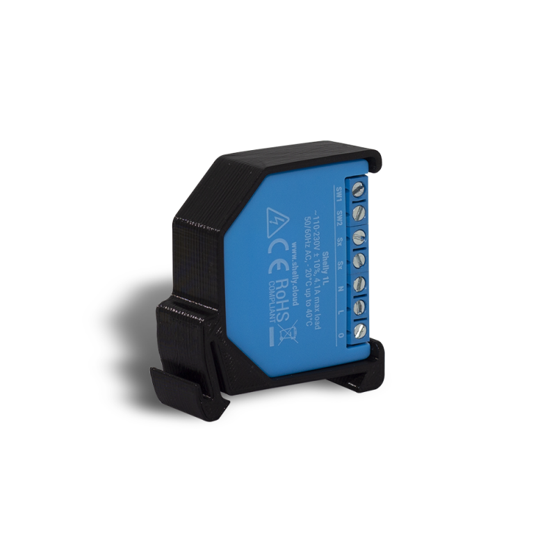 DIN Mini Rail Adapter for Shelly Dimmer, Shelly RGBW and Shelly 1L ...